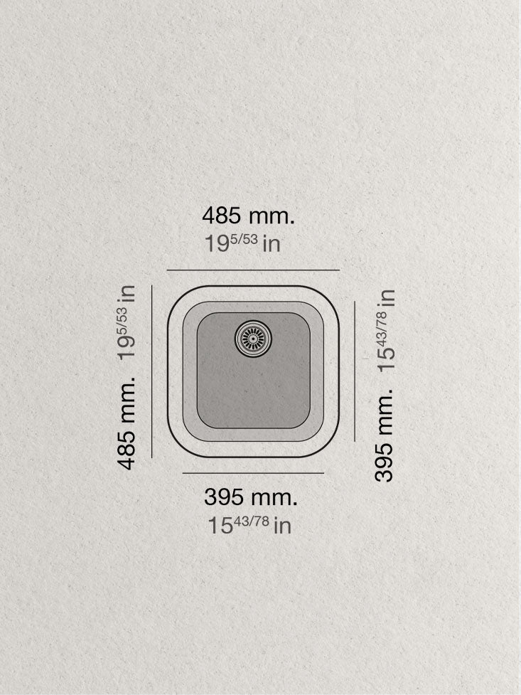Fregadero de resina | Basic Ámbar | Poalgi